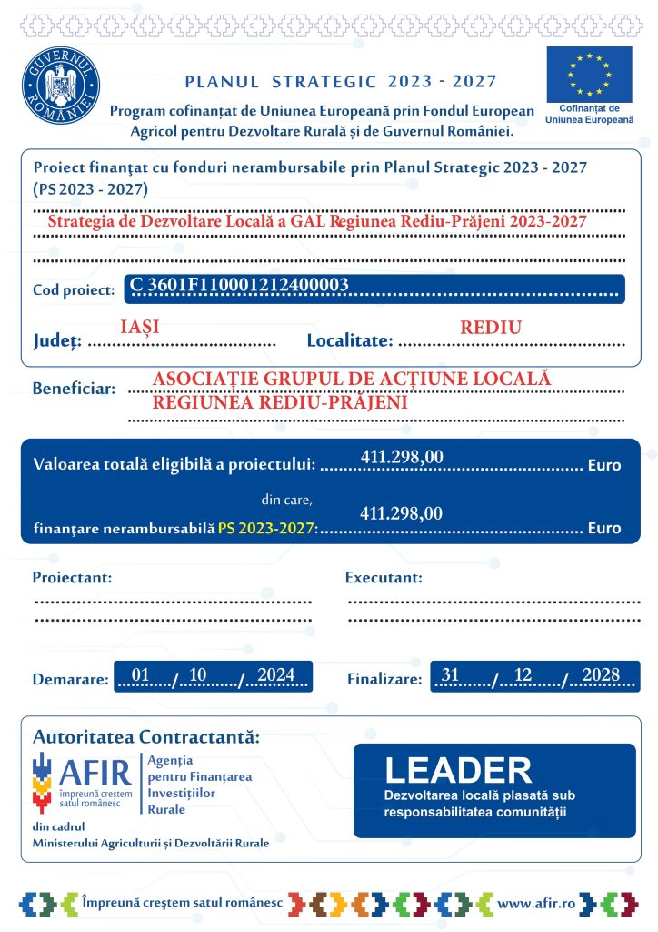 Ghiduri – GAL Regiunea Rediu-Prăjeni
