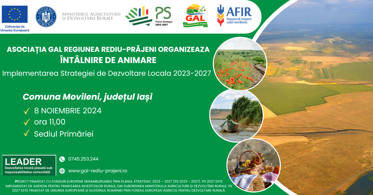 Întâlniri de animare – Românești și Movileni – GAL Regiunea Rediu-Prăjeni